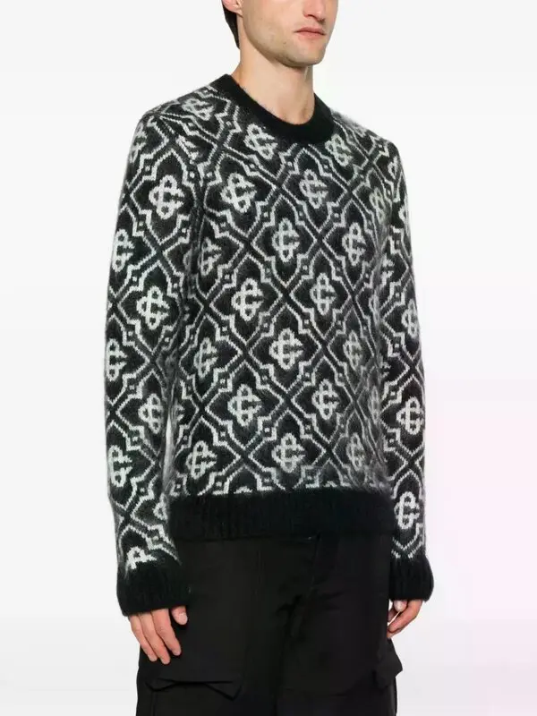 Casablanca Monogram Sweater - Black