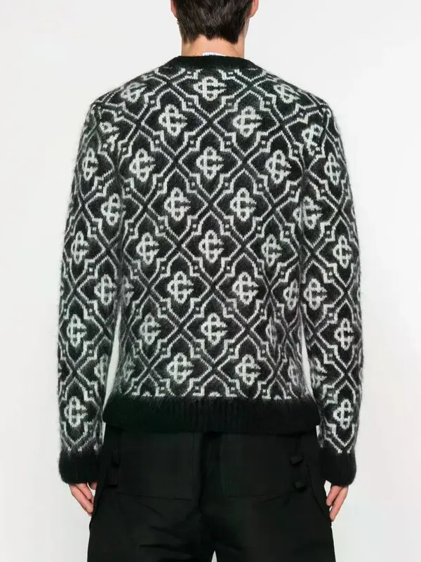 Casablanca Monogram Sweater - Black
