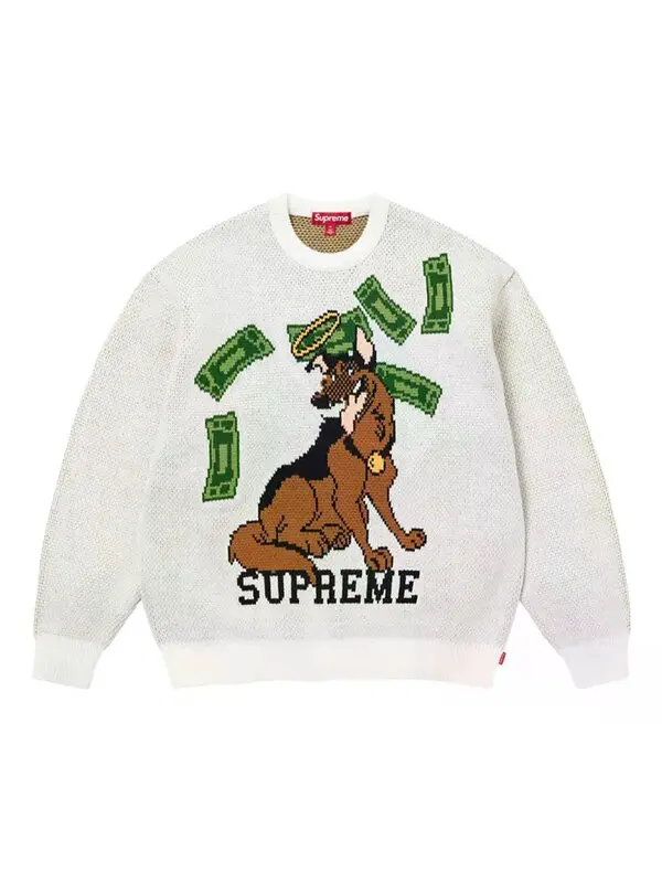 Supreme All Dogs Go To Heaven Sweater - White