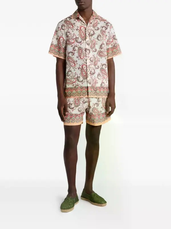 Etro Paisley Print Swim Shorts - Neutrals