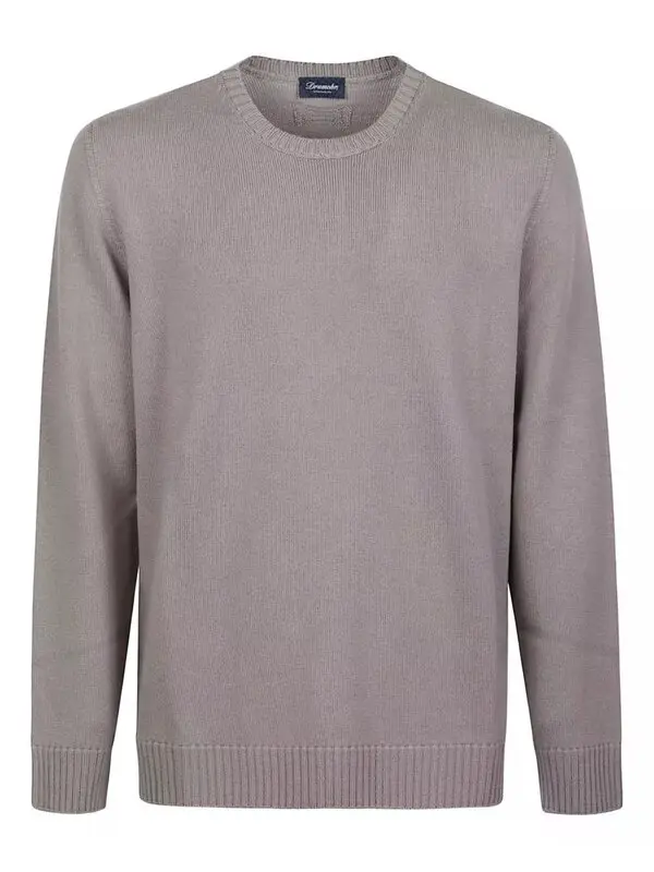 DRUMOHR Ribbed Crew-neck Sweater - Grey