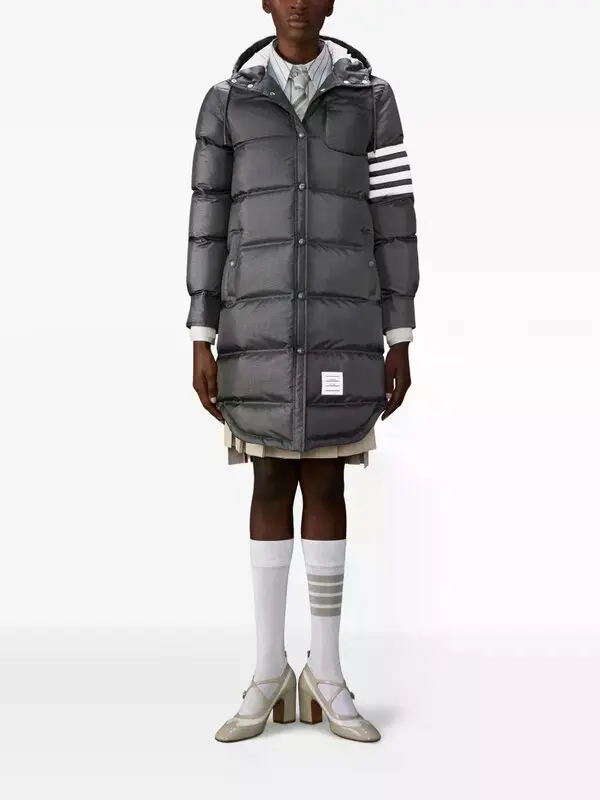 Thom Browne Ripstop 4-bar Parka - Grey