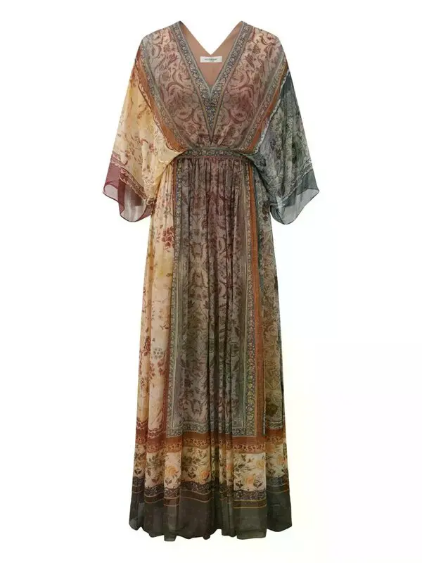 INTO THE EAST Floral-print Maxi Dress - Brown