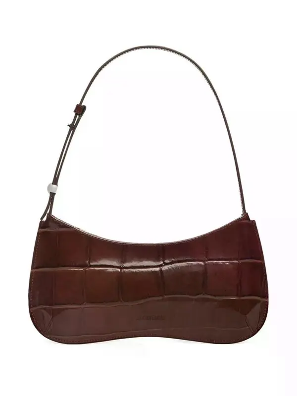 Jacquemus Le Bisou Crocodile-embossed Shoulder Bag - Brown