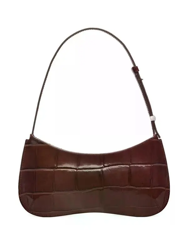 Jacquemus Le Bisou Crocodile-embossed Shoulder Bag - Brown