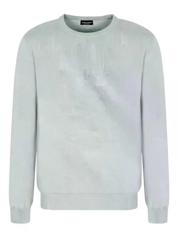 Giorgio Armani Crew-neck Knitted Sweater - Green