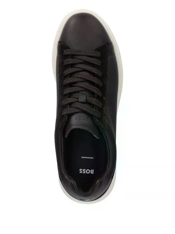 BOSS Lace-up Sneakers With Suede Panels