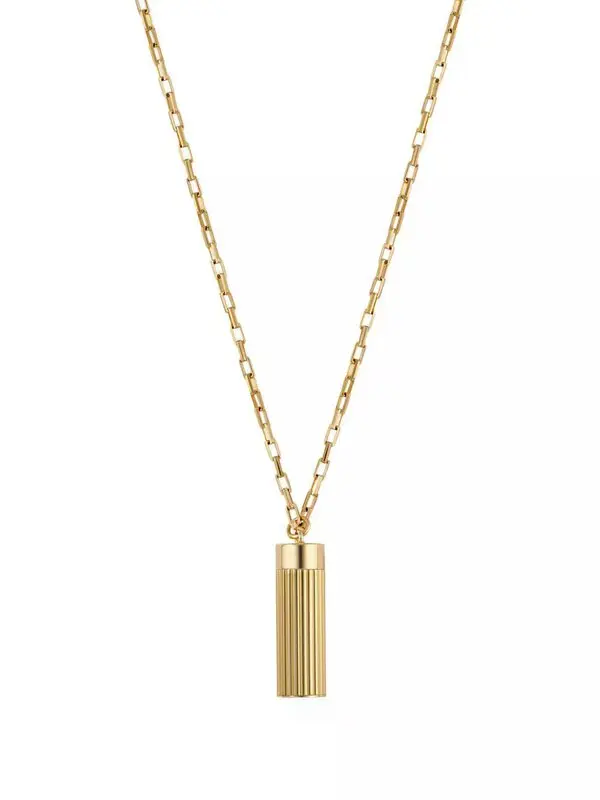 IVI Ribbed Pendant Necklace - Gold