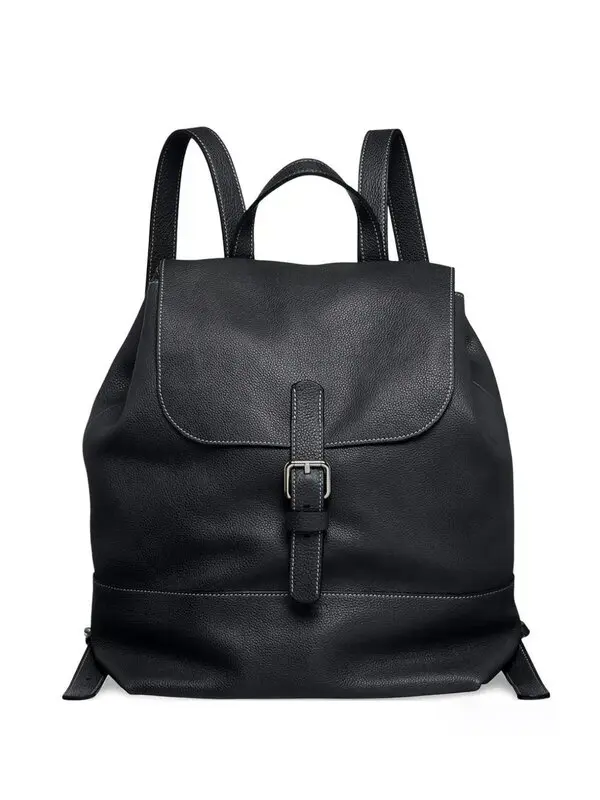 Giorgio Armani Buckled Backpack - Black