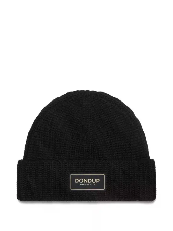 DONDUP Logo-patch Beanie - Black