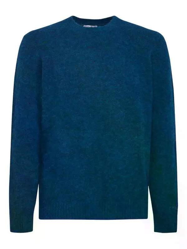 MC2 SAINT BARTH Logo-embroidered Crew-neck Sweater - Blue