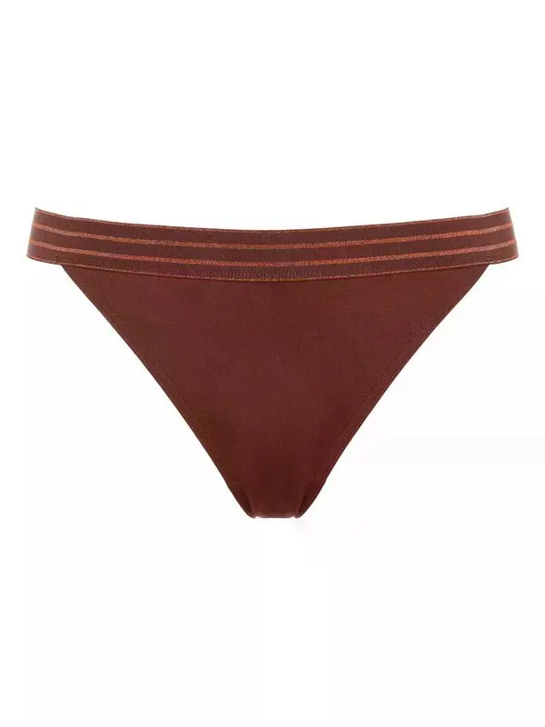 ERES Rayonnant Striped Bikini Bottom - Brown