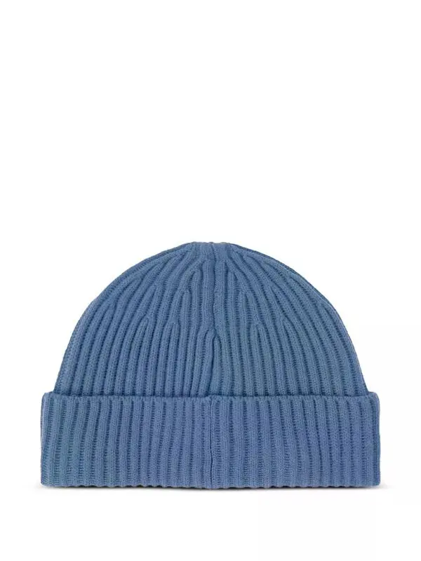 Stone Island Logo-patch Beanie - Blue