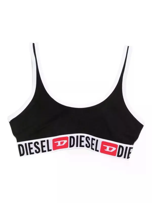 DIESEL Logo Band Bra - Black