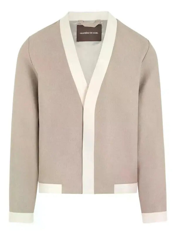 Manière De Voir Clovis Contrast-placket Tailored Cardigan
