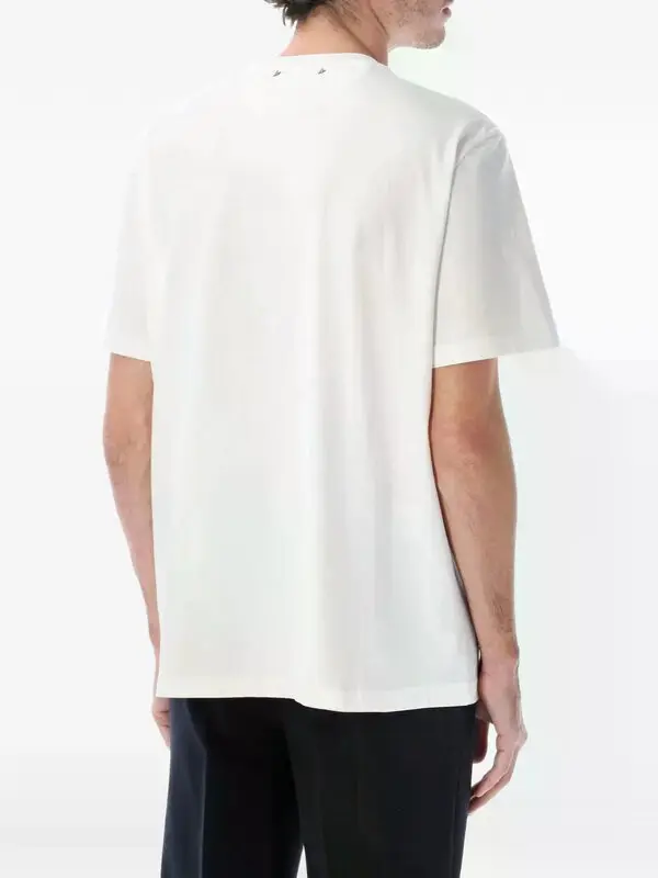 GOLDEN GOOSE T-shirt In Aged White Cotton Jersey - Neutrals