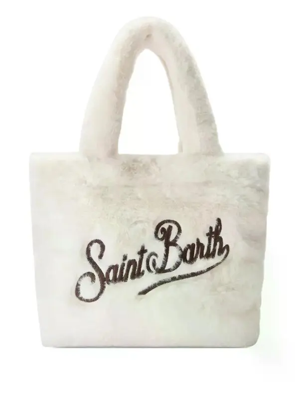 MC2 SAINT BARTH Faux Fur Tote Bag - White