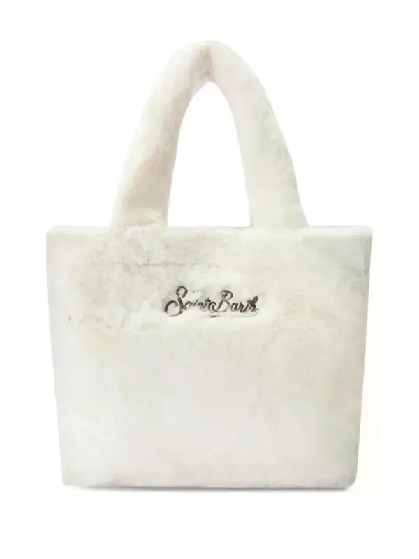 MC2 SAINT BARTH Faux Fur Tote Bag - White
