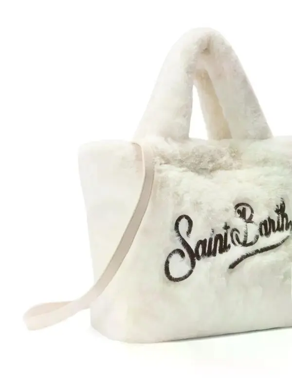 MC2 SAINT BARTH Faux Fur Tote Bag - White