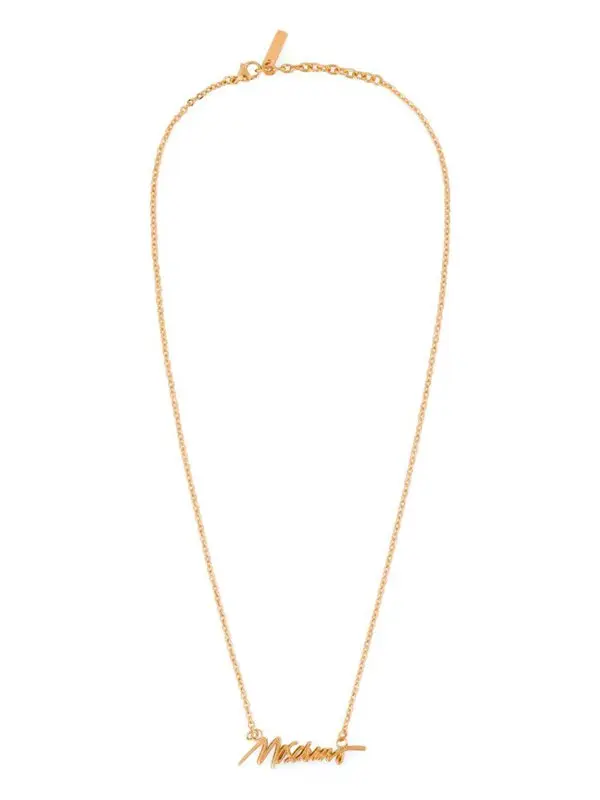 Moschino Logo-pendant Necklace - Gold