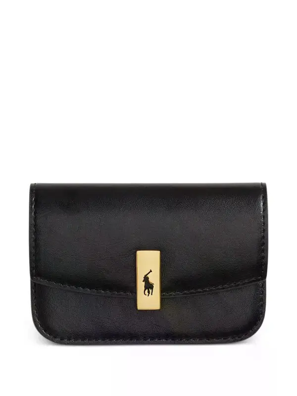 Ralph Lauren Logo-plaque Leather Wallet - Black