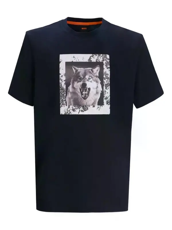 BOSS Graphic Crew-neck T-shirt - Blue