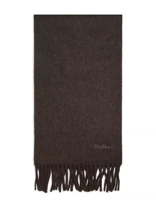 Max Mara Scilli Fringed Scarf - Brown