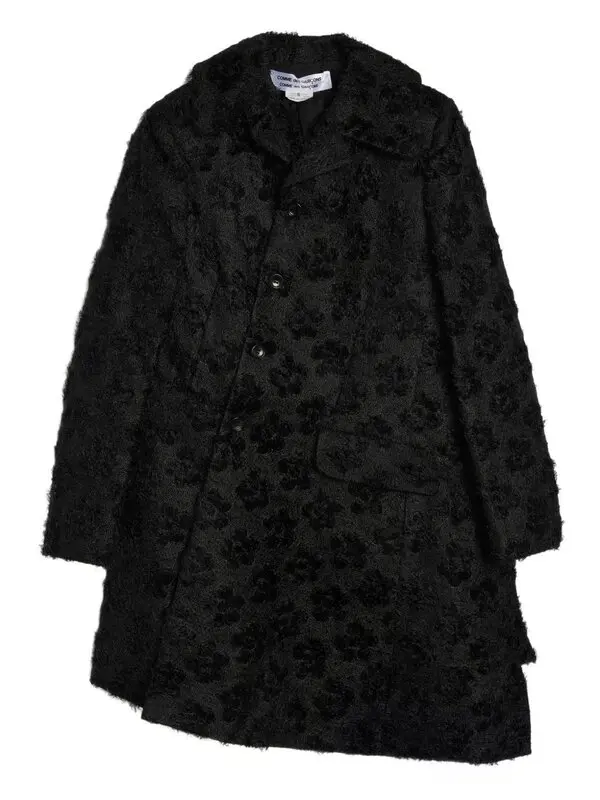 Comme Des Garçons Flower-patterned Jacquard Coat