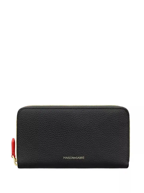 MAISON DE SABRE Zip-fastening Leather Wallet - Black