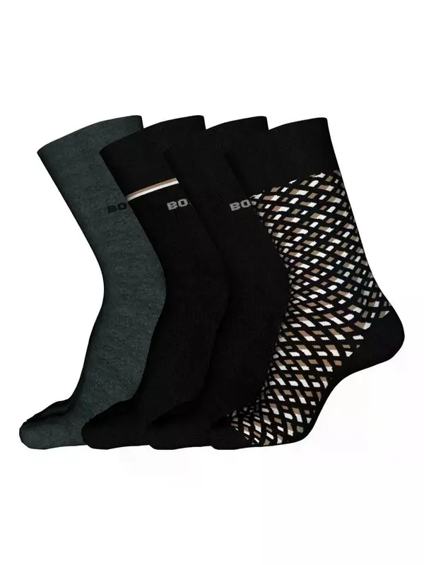 BOSS Cotton-blend Crew Socks - Black