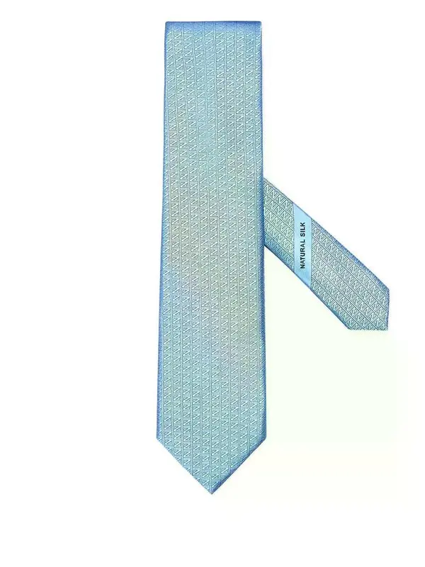 Zegna Patterned Neck Tie - Blue