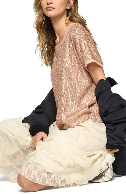 Lucky Brand Sequin T-shirt