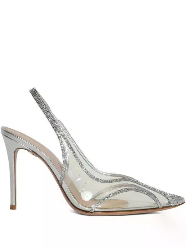 GIANVITO ROSSI 95mm Brenda Slingback Pumps - Silver