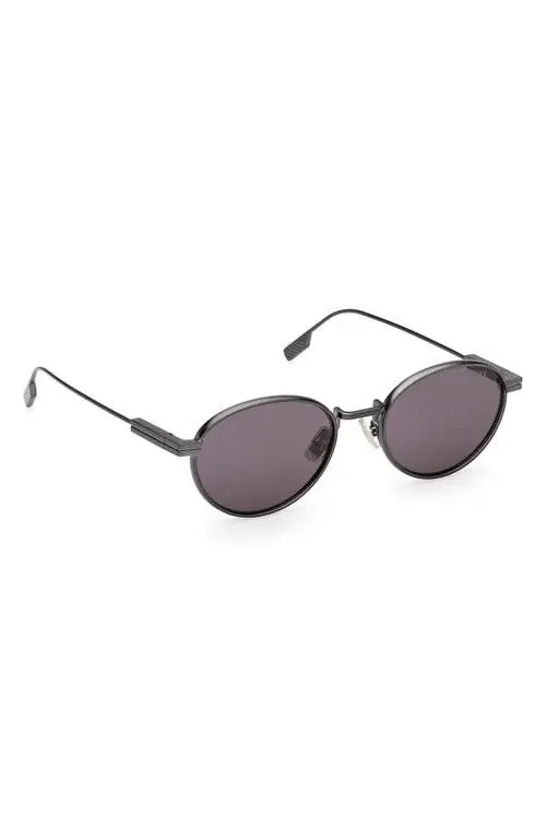 Zegna 52mm Oval Sunglasses