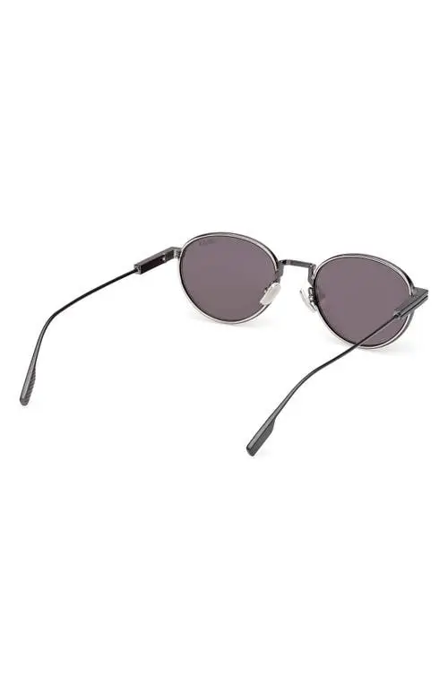 Zegna 52mm Oval Sunglasses