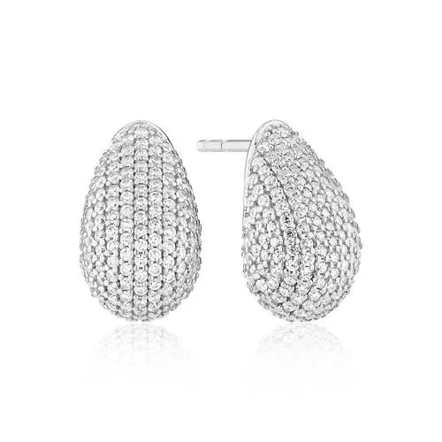 SIF JAKOBS JEWELLERY Goccia Altro Sterling Silver Zirconia Earrings - 925 Sterling Silver