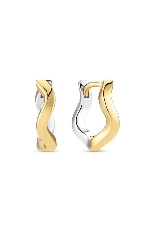 SIF JAKOBS JEWELLERY Ellera Waves Pianura Earrings - Sterling Silver/gold Plated