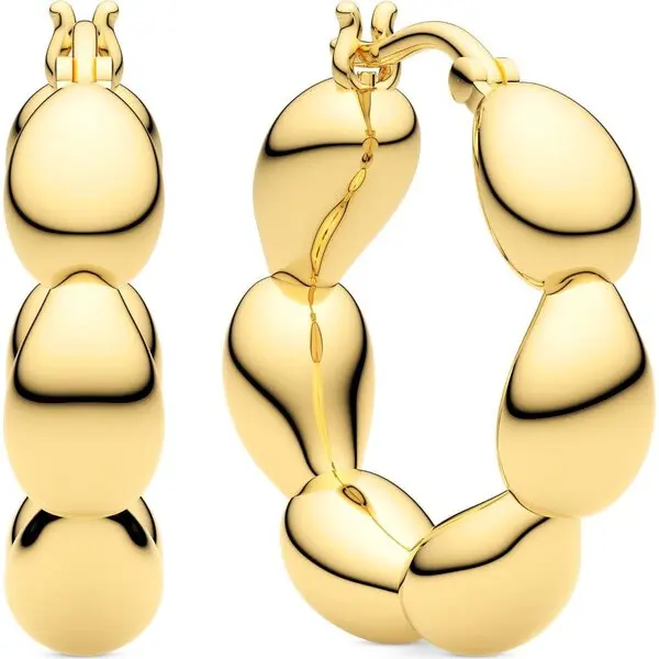 SIF JAKOBS JEWELLERY Goccia Cerchietto Hoop Earrings - 18k Gold Plated