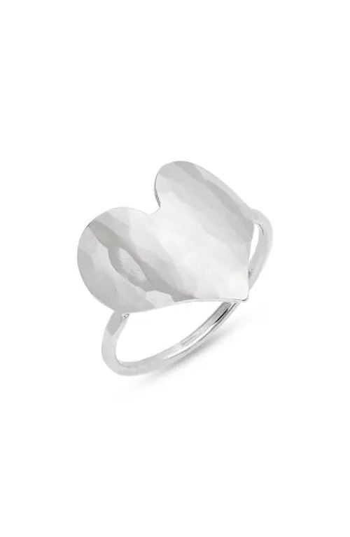NASHELLE Love Hammered Heart Ring - Sterling Silver
