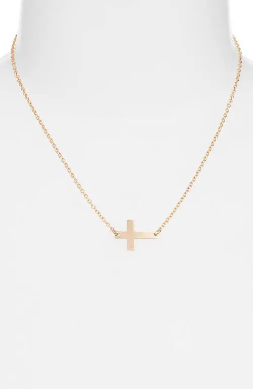 NASHELLE Cross Pendant Necklace - Gold Fill