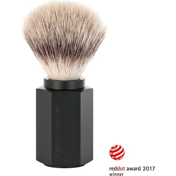 MUHLE Hexagon Silvertip Fiber Shaving Brush - Graphite
