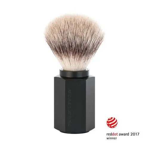 MUHLE Hexagon Silvertip Fiber Shaving Brush - Graphite