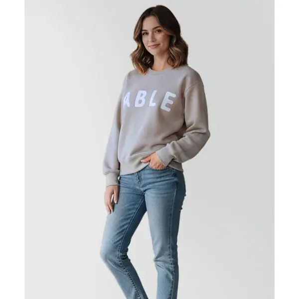 ABLE Relax Crew Sweatshirt - Bone