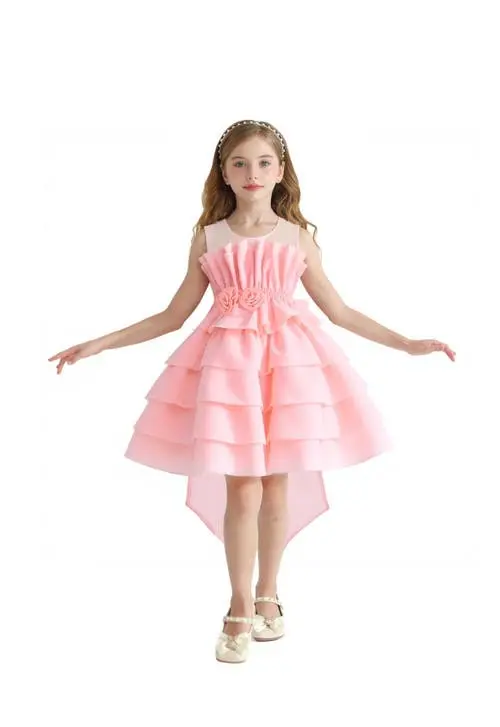 TULLEEN Tiered Bow Dress - Pink