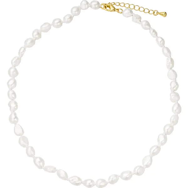 UNTAMED PETALS Alyx Freshwater Pearl Choker Necklace - Gold
