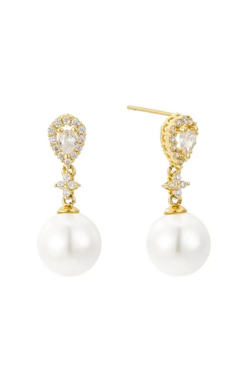 UNTAMED PETALS Melody Pearl Drop Earrings - Gold