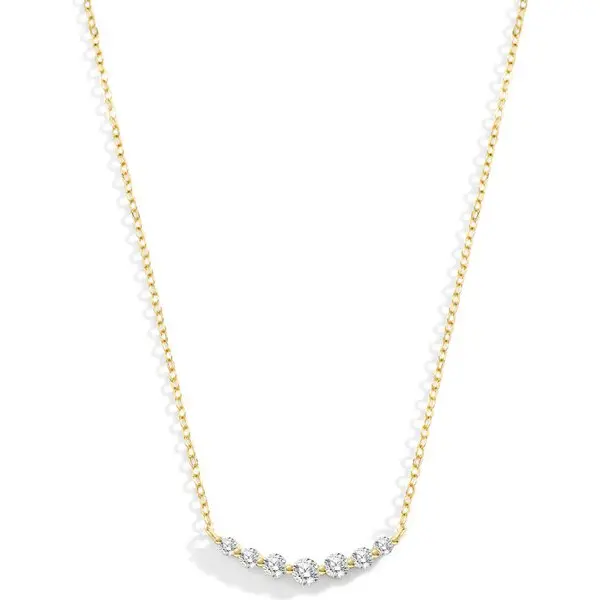 MINT & LILY Arc Cubic Zirconia Necklace - 18k Gold Over Sterling Silver