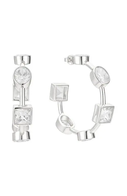 UNTAMED PETALS Ravenna Hoop Earrings - Silver