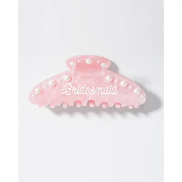 UNTAMED PETALS Bridesmaid Pearl Claw Clip - Pink