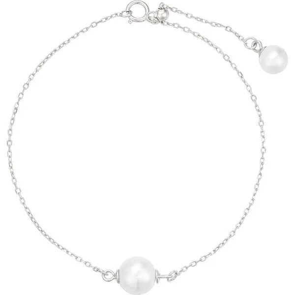 UNTAMED PETALS Abigail Pearl Bracelet - Silver